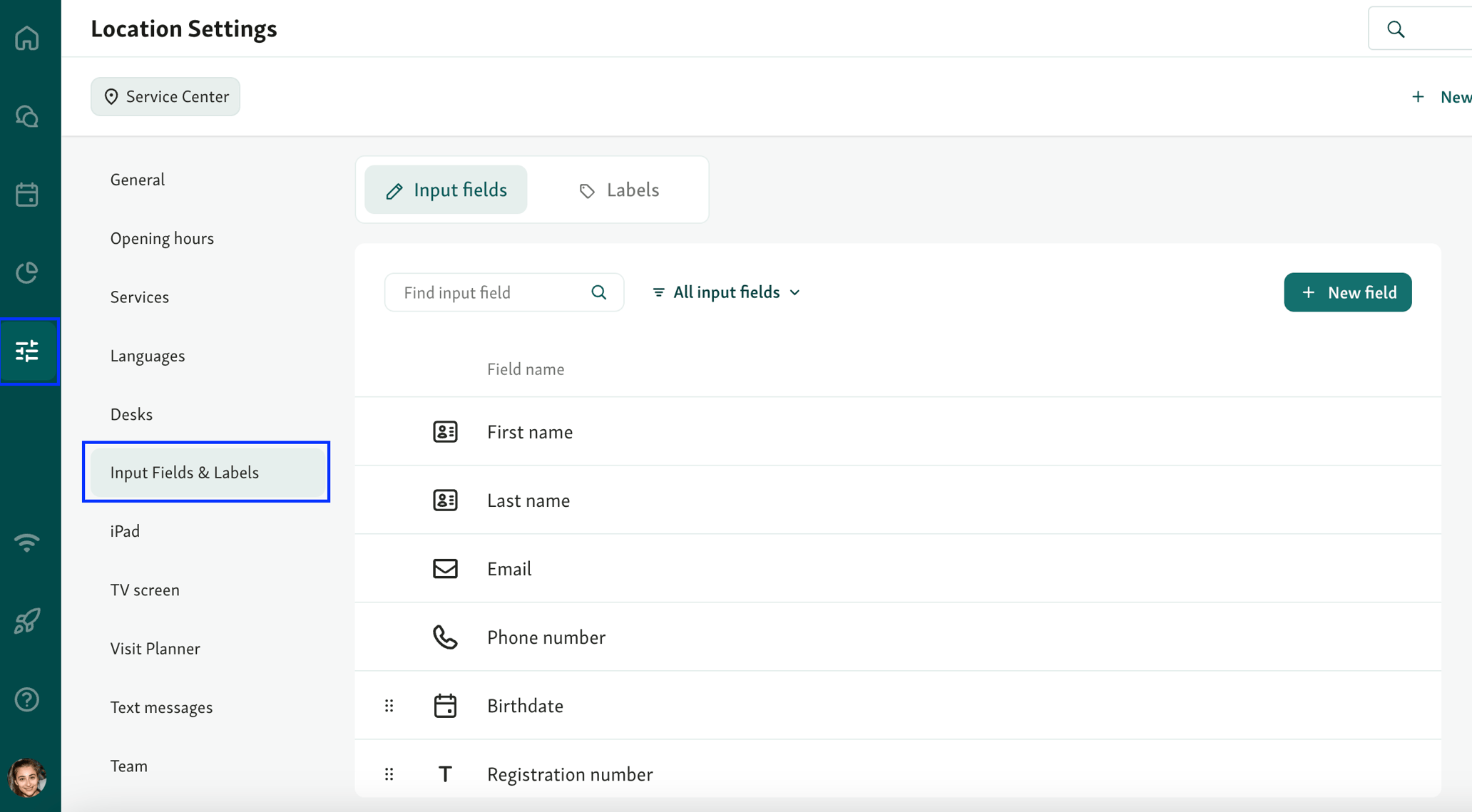 Create and manage Custom Input Fields